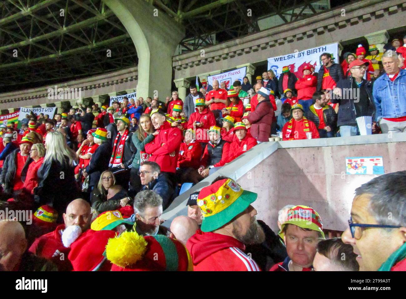 Welsh Football Fans at Vazgen Sargsyan Republican Stadium in Yerevan ...