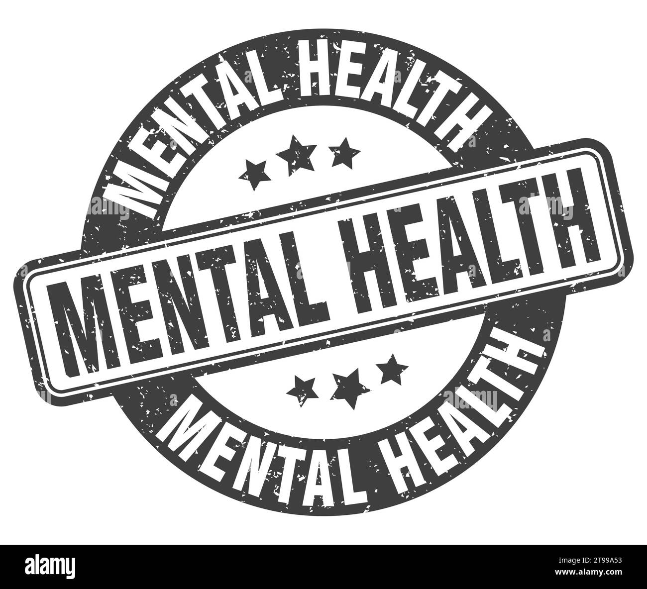 mental health stamp. mental health sign. round grunge label Stock ...