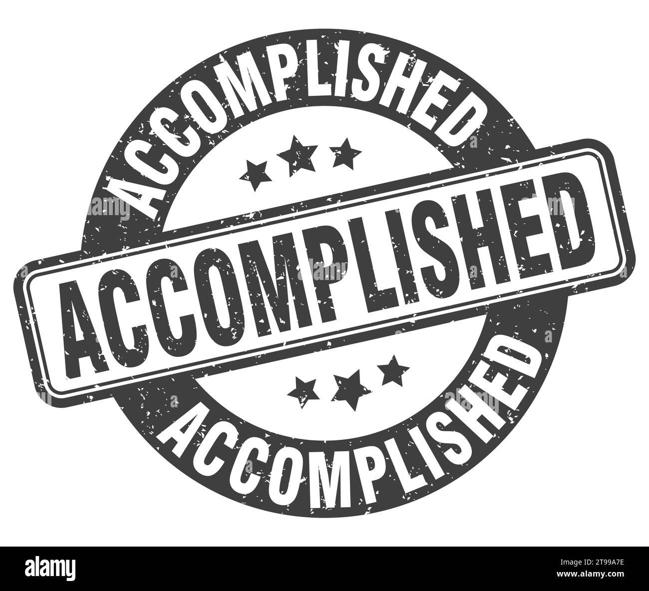 accomplished stamp. accomplished sign. round grunge label Stock Vector ...
