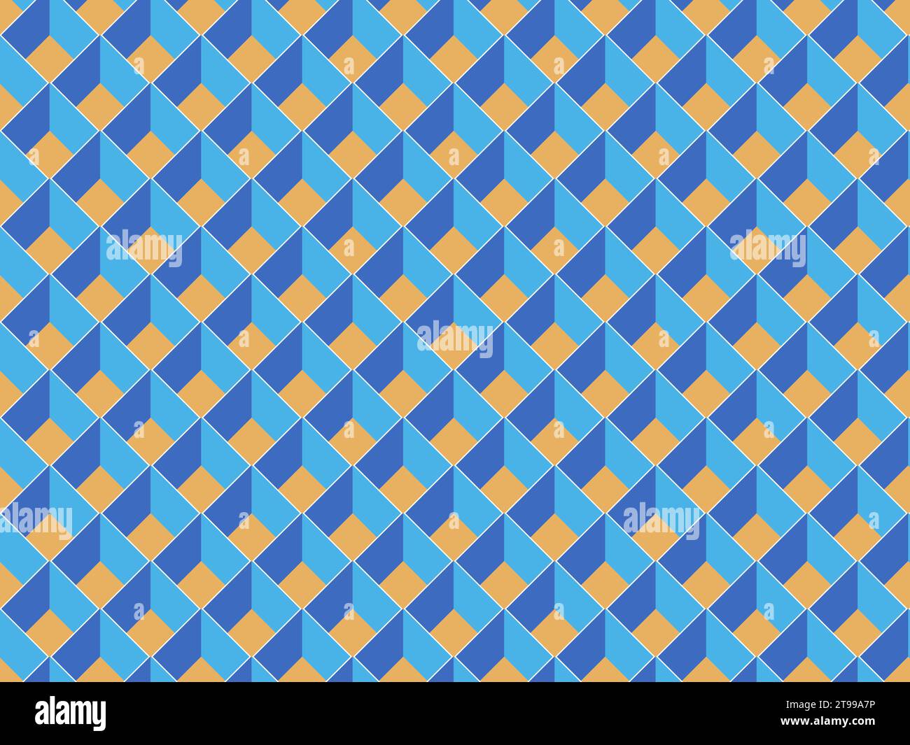 Abstract Geometric Background Isometric Digital Blocks Blockchain Concept Modern Technology