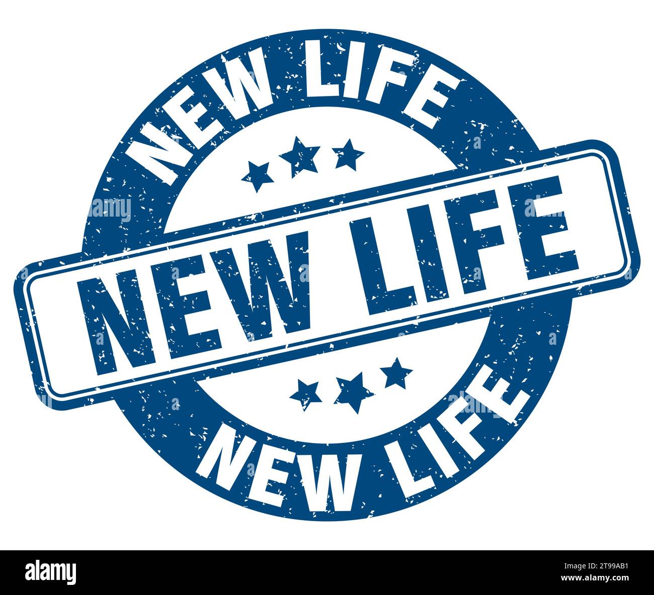 new life stamp. new life sign. round grunge label Stock Vector Image ...