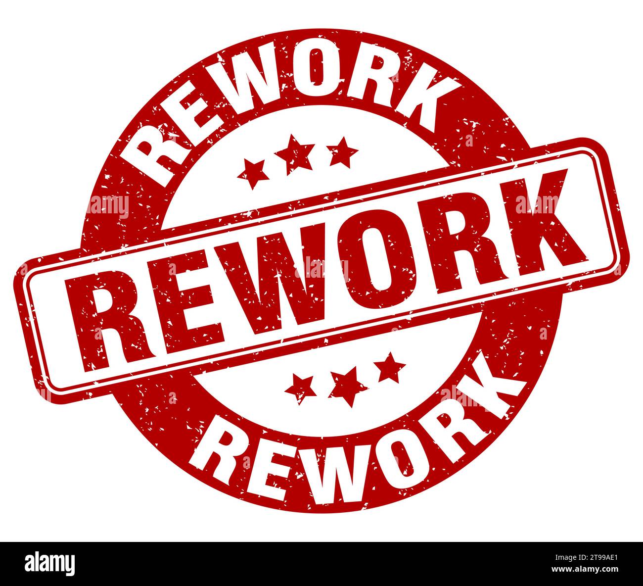 rework stamp. rework sign. round grunge label Stock Vector Image & Art ...