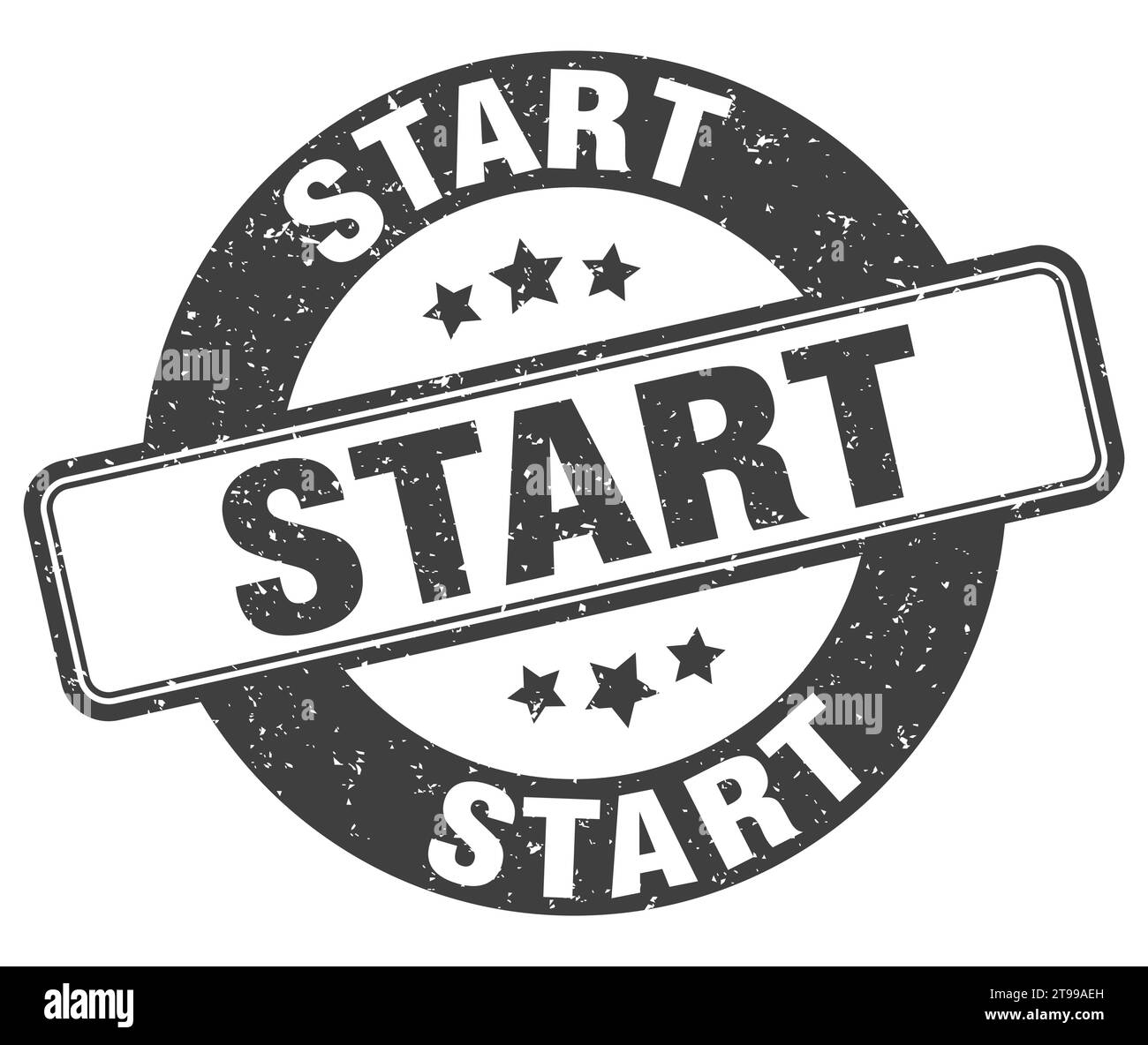 start stamp. start sign. round grunge label Stock Vector Image & Art ...