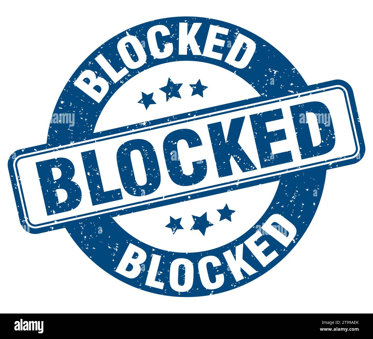 blocked stamp. blocked sign. round grunge label Stock Vector Image ...