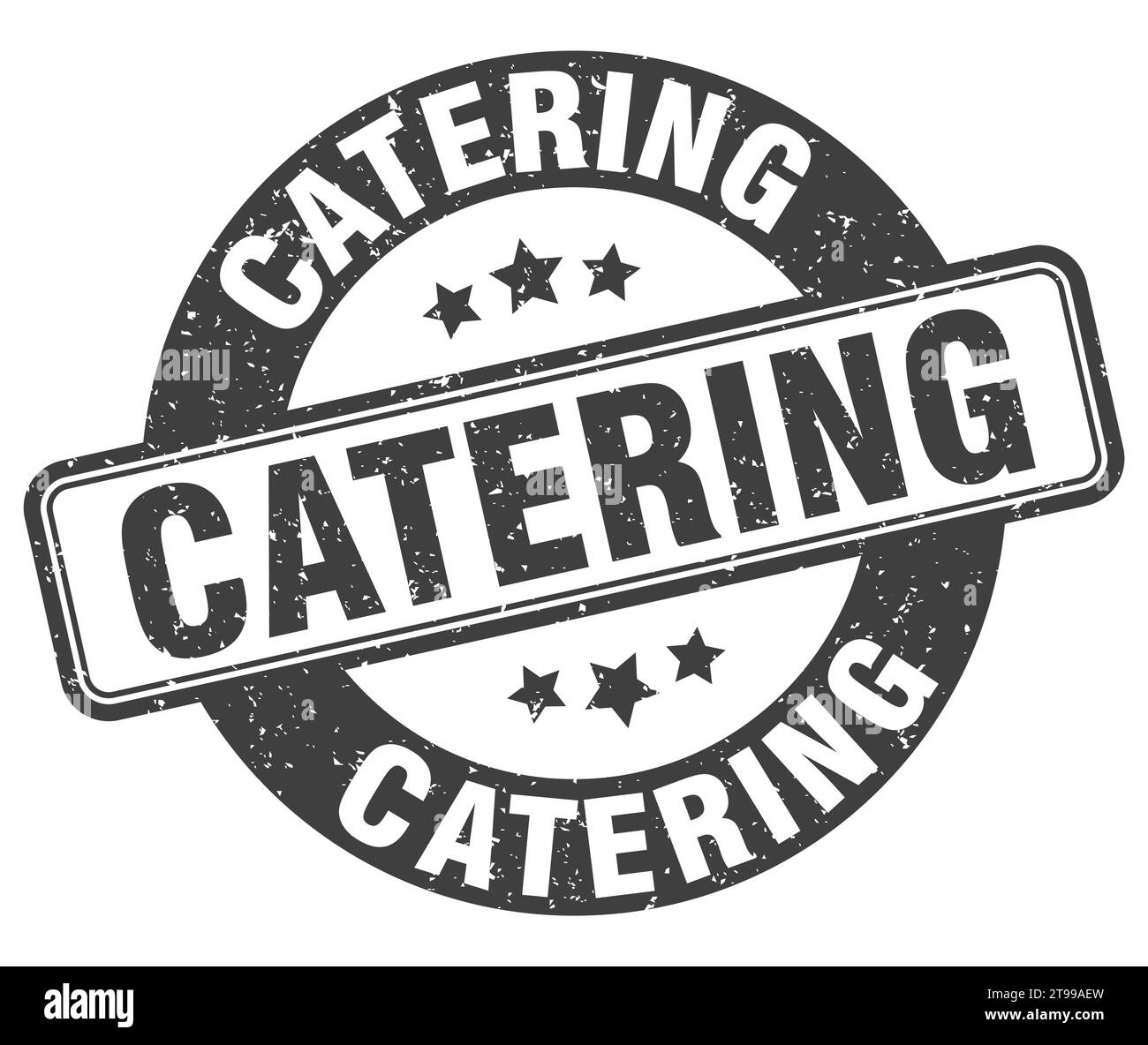 catering stamp. catering sign. round grunge label Stock Vector Image ...
