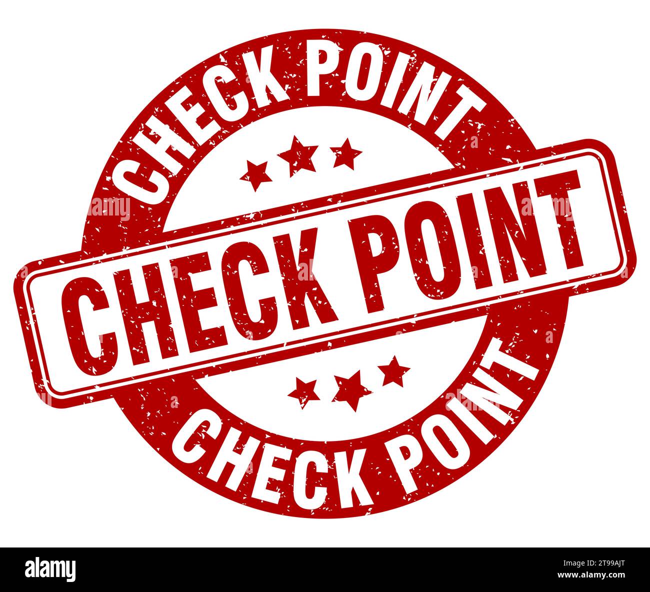 check point stamp. check point sign. round grunge label Stock Vector ...