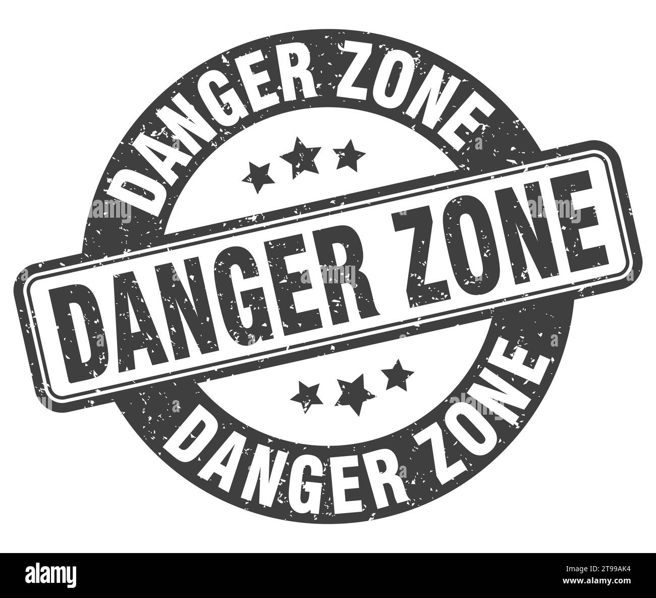 danger zone stamp. danger zone sign. round grunge label Stock Vector ...