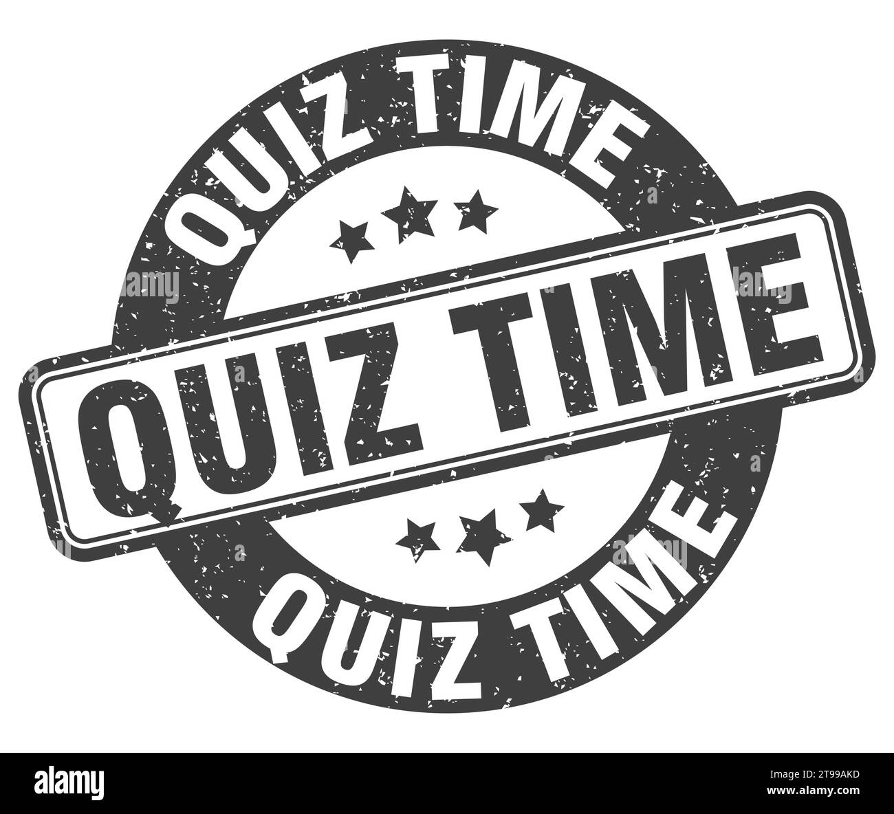quiz time stamp. quiz time sign. round grunge label Stock Vector Image ...