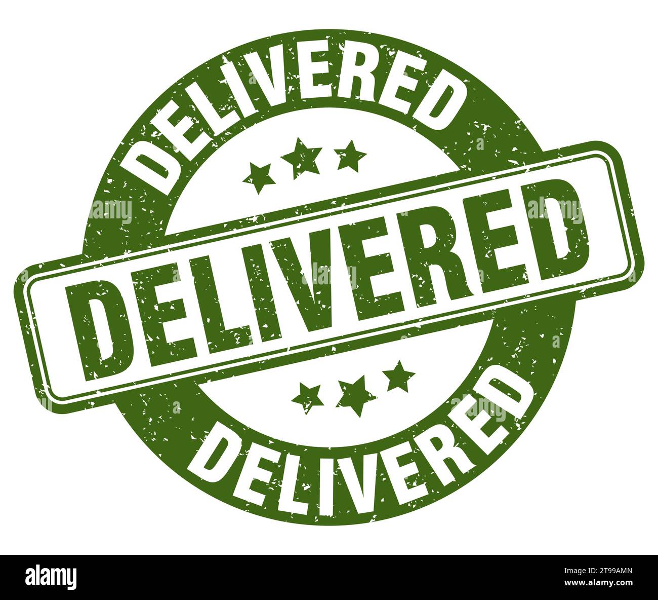 delivered stamp. delivered sign. round grunge label Stock Vector Image ...