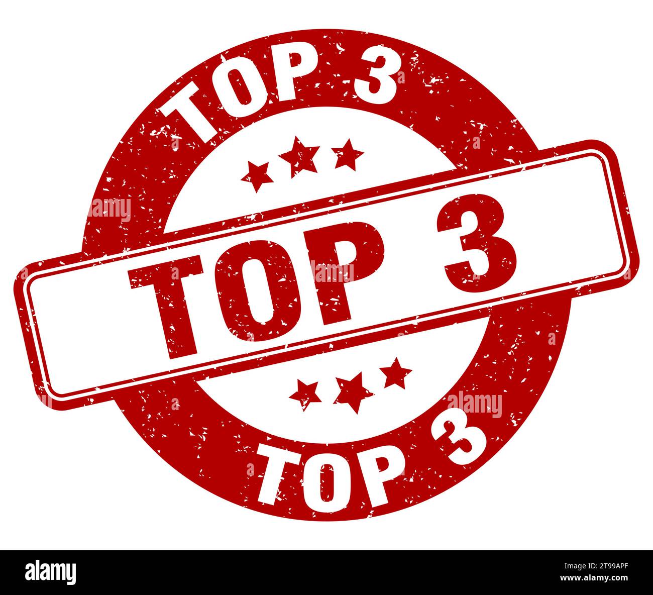 top 3 stamp. top 3 sign. round grunge label Stock Vector Image & Art ...