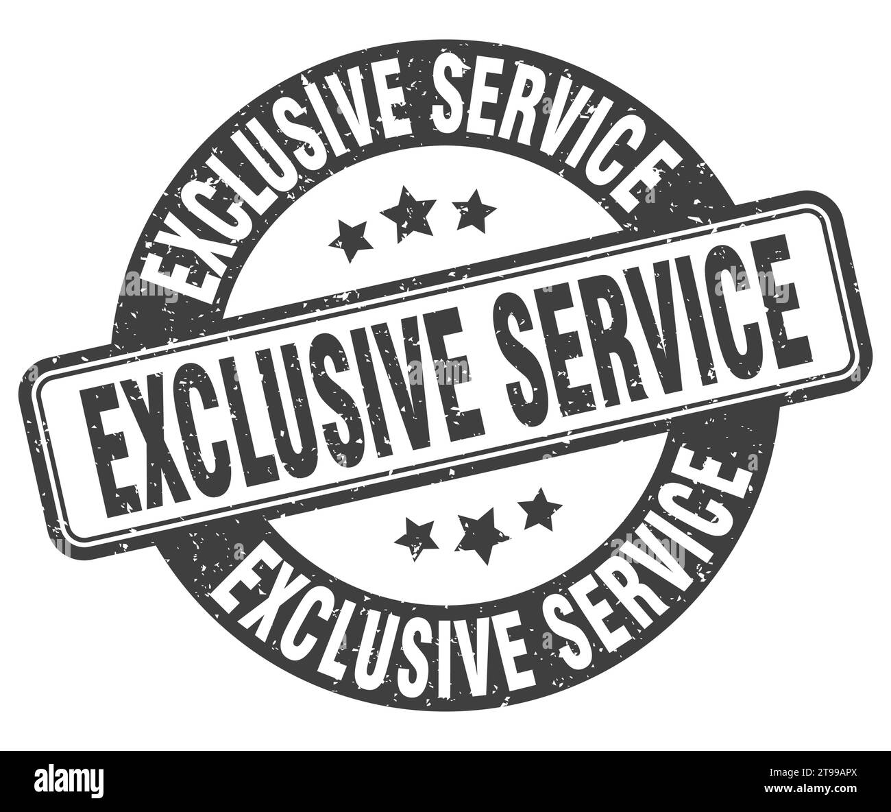 exclusive service stamp. exclusive service sign. round grunge label ...