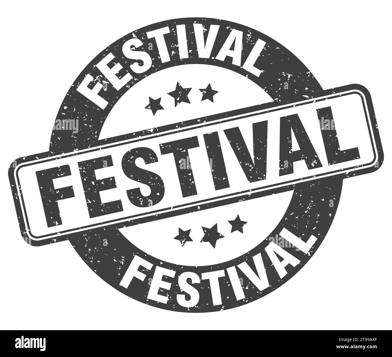 festival stamp. festival sign. round grunge label Stock Vector Image ...