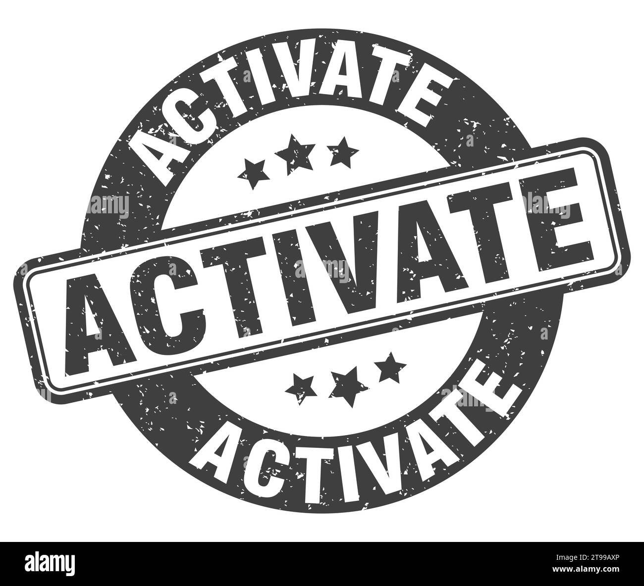 activate stamp. activate sign. round grunge label Stock Vector Image ...