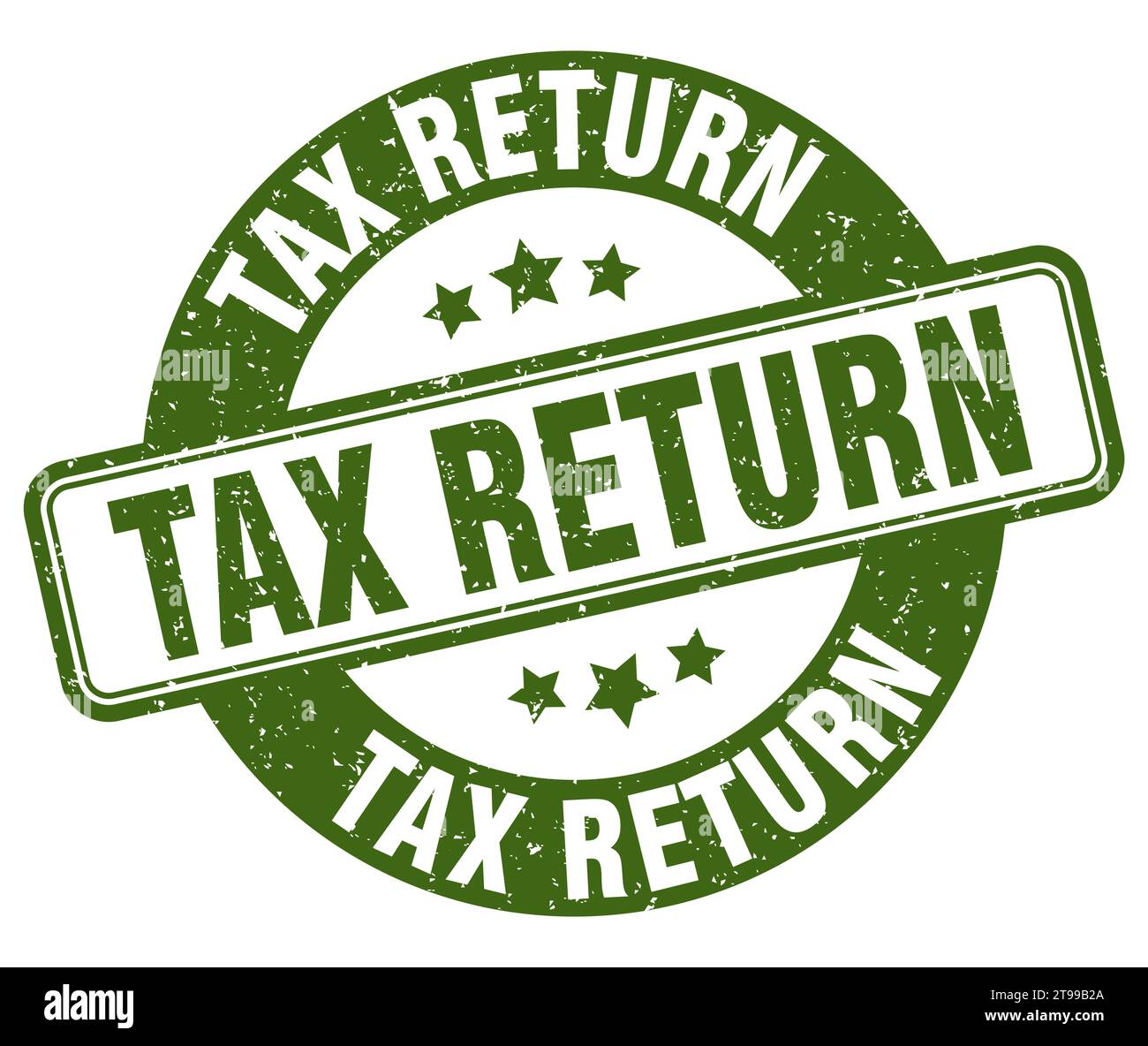 tax return stamp. tax return sign. round grunge label Stock Vector ...