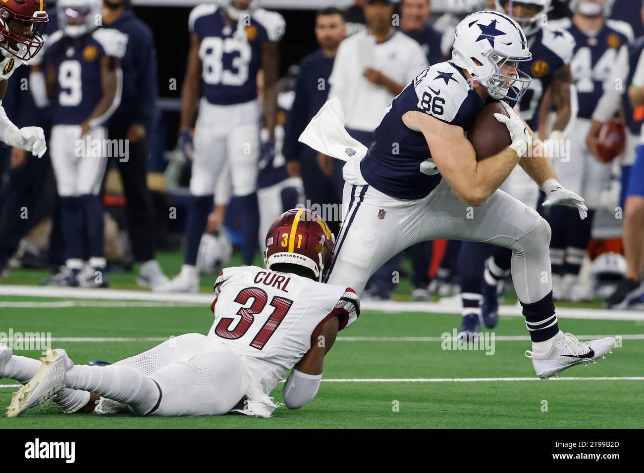 Dallas Cowboys tight end Luke Schoonmaker (86) runs against Washington ...