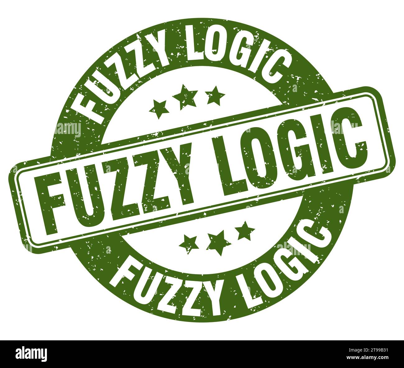 fuzzy logic stamp. fuzzy logic sign. round grunge label Stock Vector ...