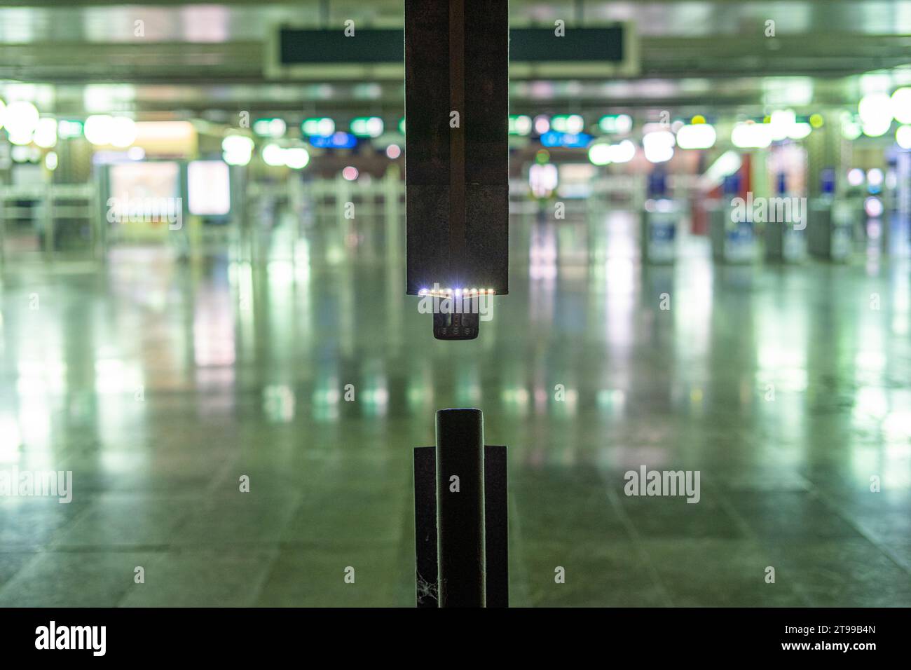 Underground Metro do Oriente station in Lisbon. Piece of art ...