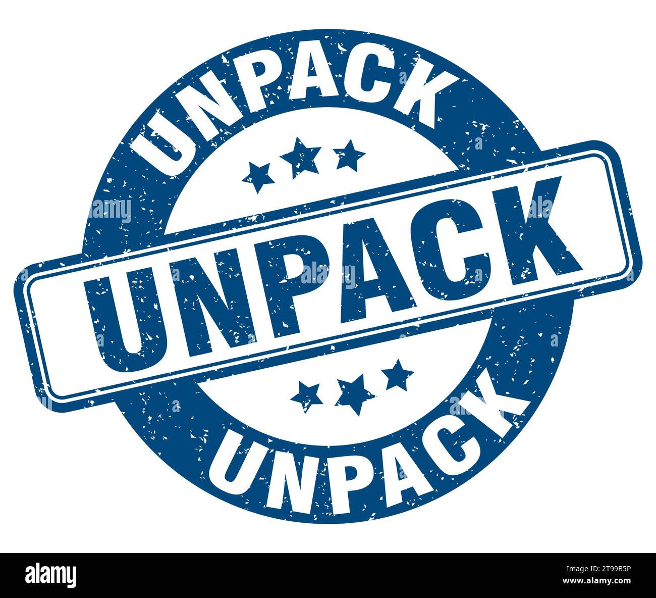 unpack stamp. unpack sign. round grunge label Stock Vector Image & Art ...