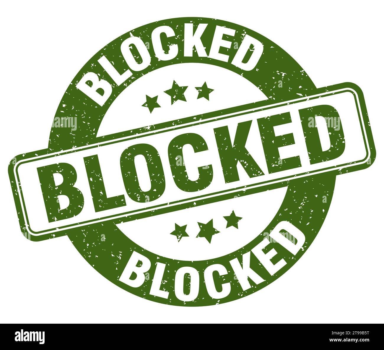 blocked stamp. blocked sign. round grunge label Stock Vector Image ...