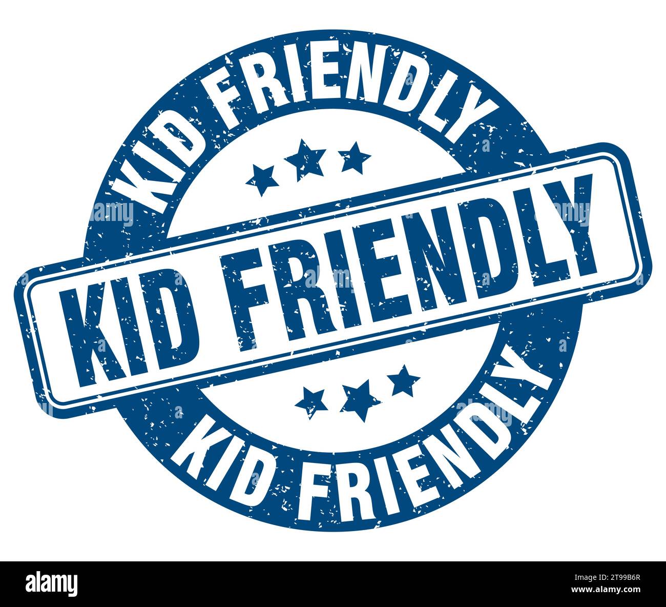 kid friendly stamp. kid friendly sign. round grunge label Stock Vector ...