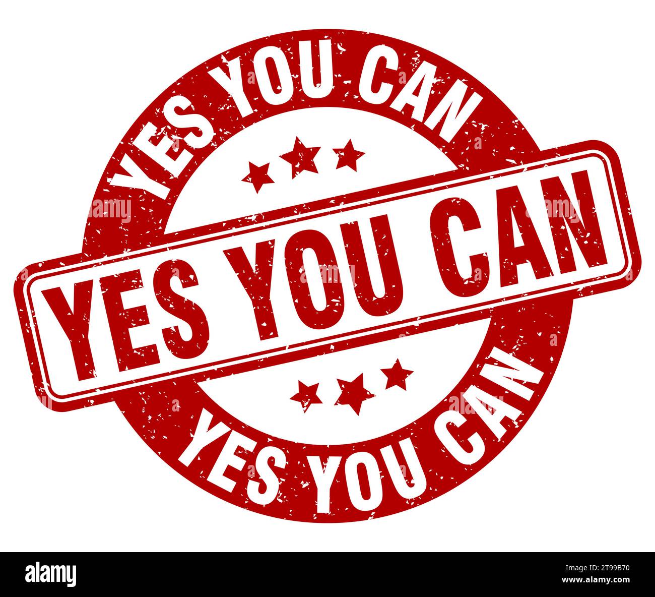 yes you can stamp. yes you can sign. round grunge label Stock Vector ...