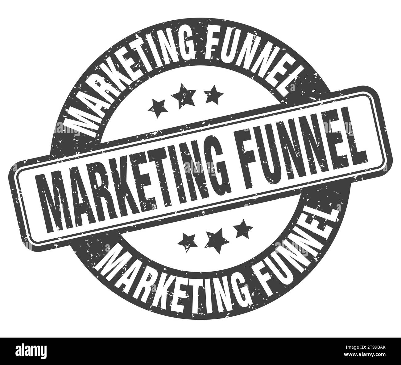marketing funnel stamp. marketing funnel sign. round grunge label Stock ...