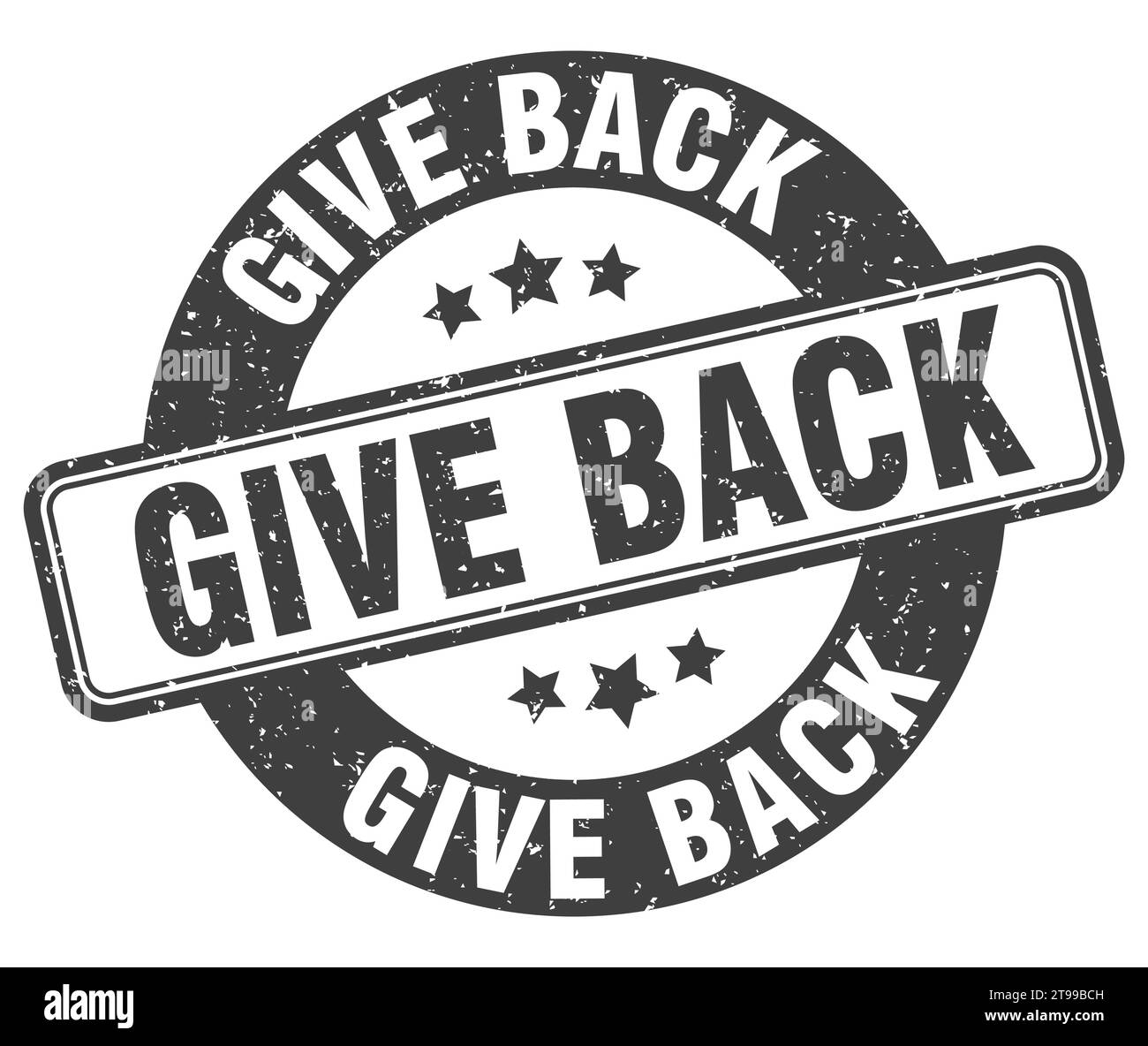 give back stamp. give back sign. round grunge label Stock Vector Image ...