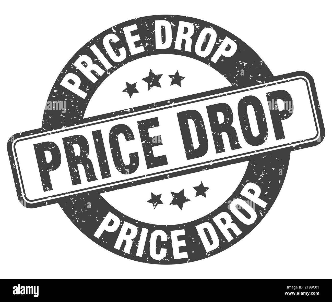 price drop stamp. price drop sign. round grunge label Stock Vector ...