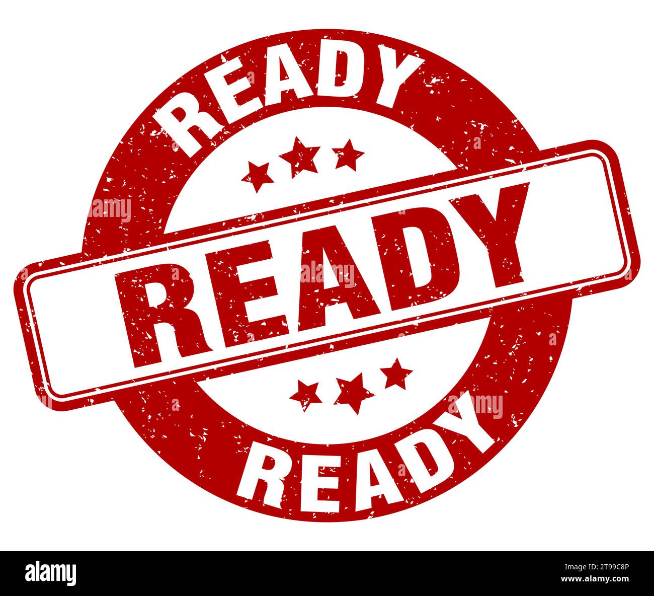 ready stamp. ready sign. round grunge label Stock Vector Image & Art ...