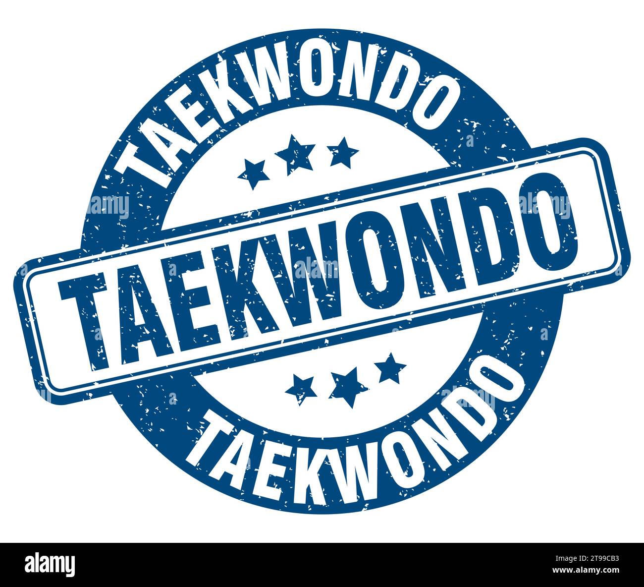 taekwondo stamp. taekwondo sign. round grunge label Stock Vector Image ...