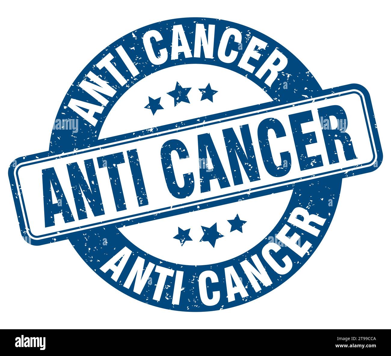 anti cancer stamp. anti cancer sign. round grunge label Stock Vector ...