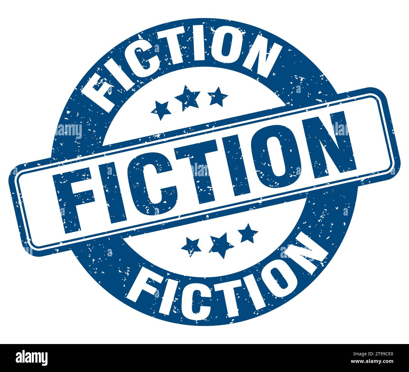 fiction stamp. fiction sign. round grunge label Stock Vector Image ...