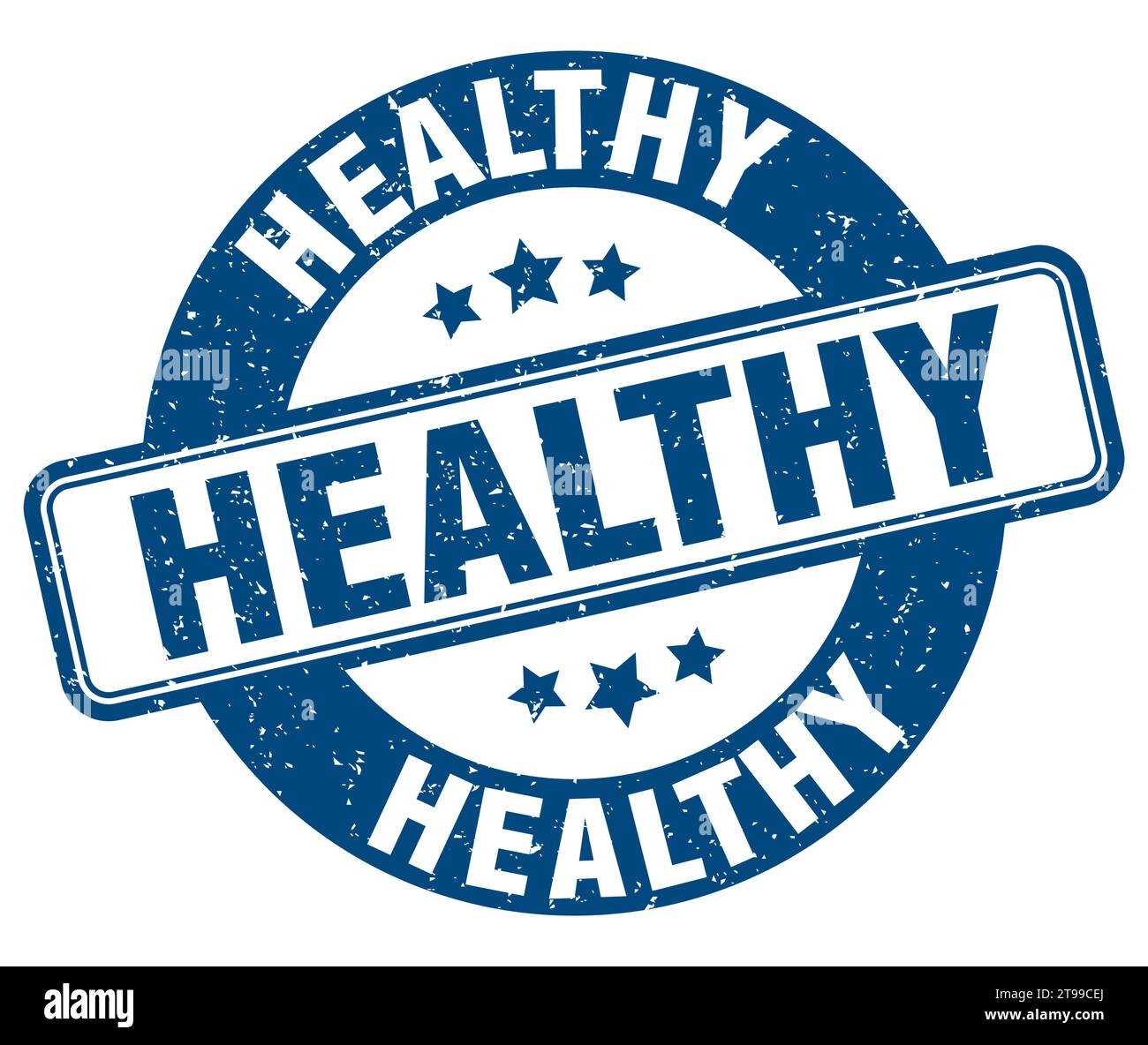 healthy stamp. healthy sign. round grunge label Stock Vector Image ...