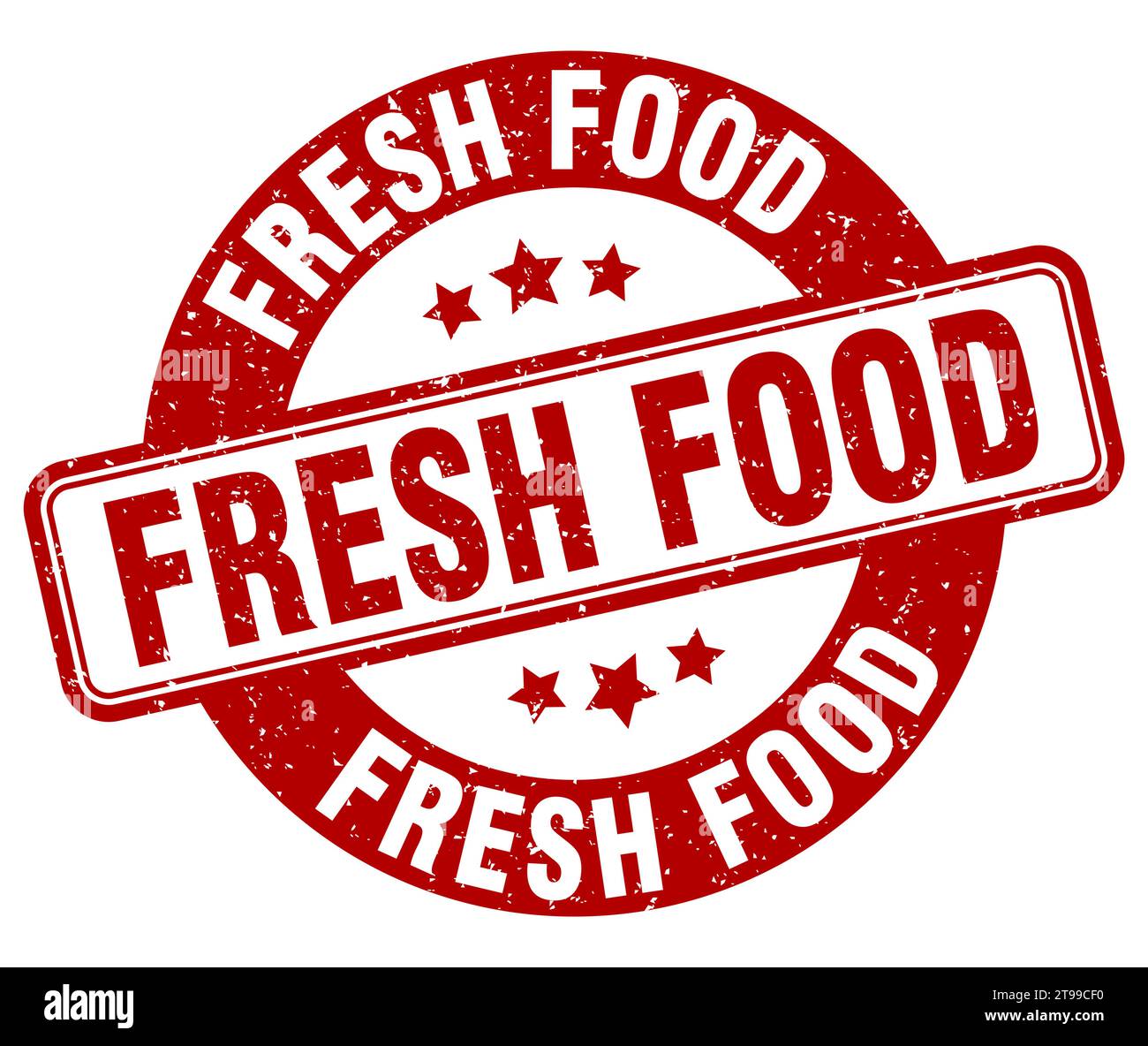 fresh food stamp. fresh food sign. round grunge label Stock Vector ...