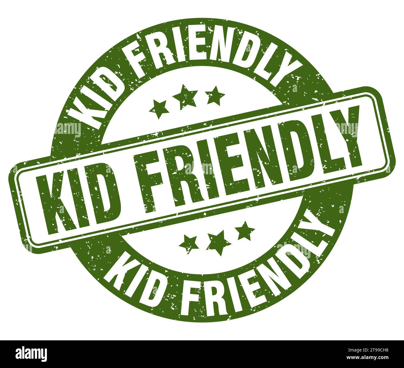 kid friendly stamp. kid friendly sign. round grunge label Stock Vector ...