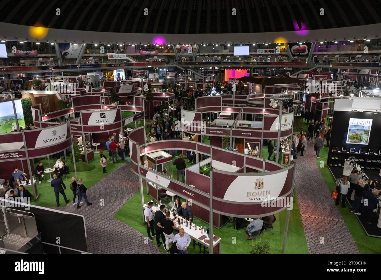 Picture of the interior of the Hall 1 of the belgrade fair, in Beograd, Serbia. Also called ...