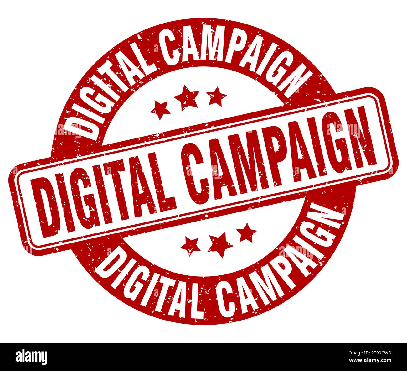 digital campaign stamp. digital campaign sign. round grunge label Stock ...