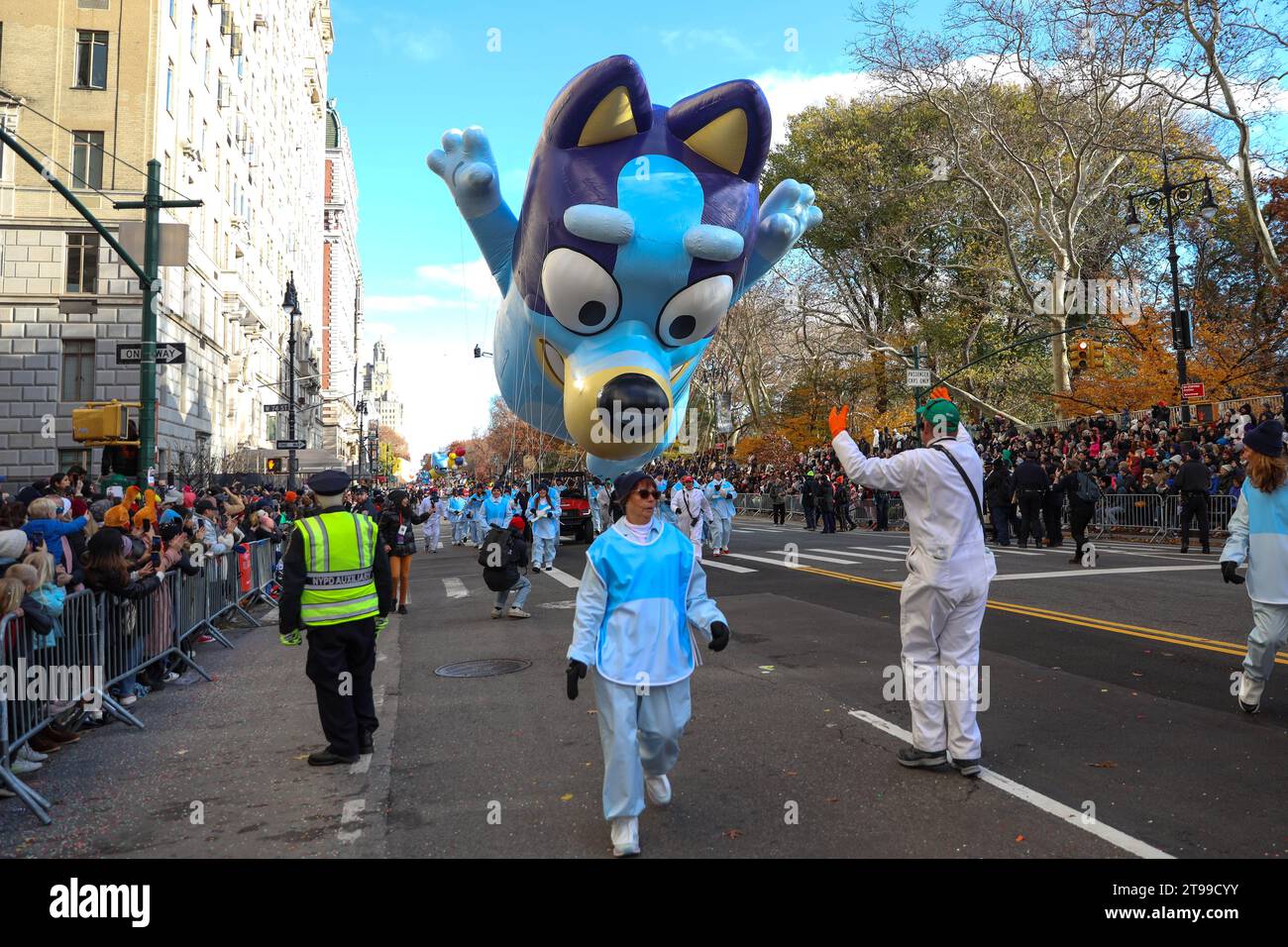 The Bluey float at the 2023 Macy's Thanksgiving Day Parade on November ...