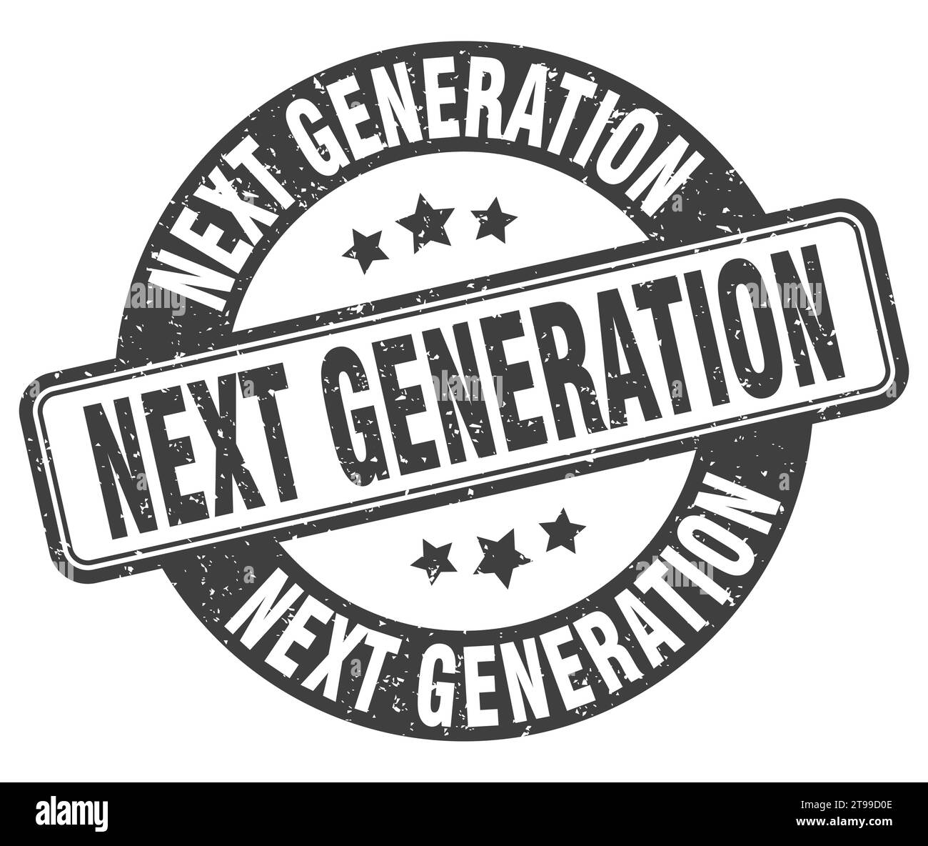 next generation stamp. next generation sign. round grunge label Stock ...