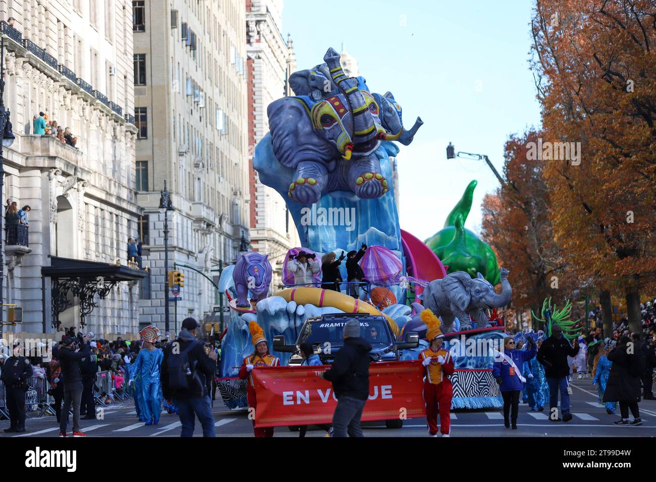 Parade participants attend during the 2023 Macy's Thanksgiving Day ...