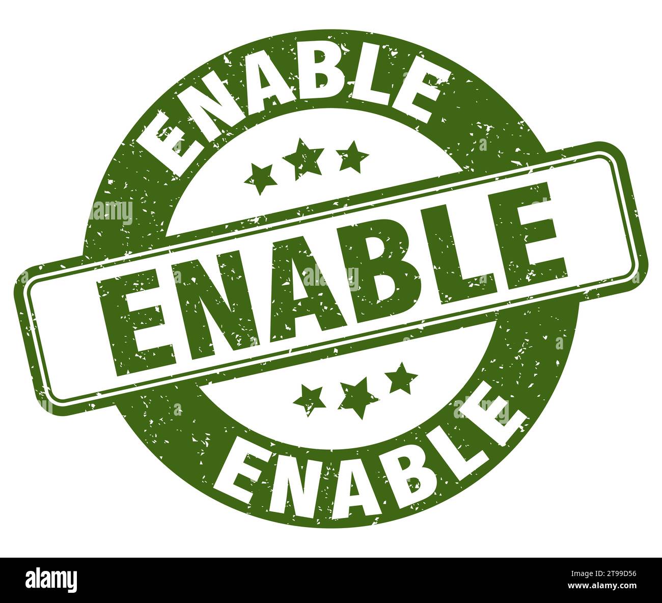 enable stamp. enable sign. round grunge label Stock Vector Image & Art ...