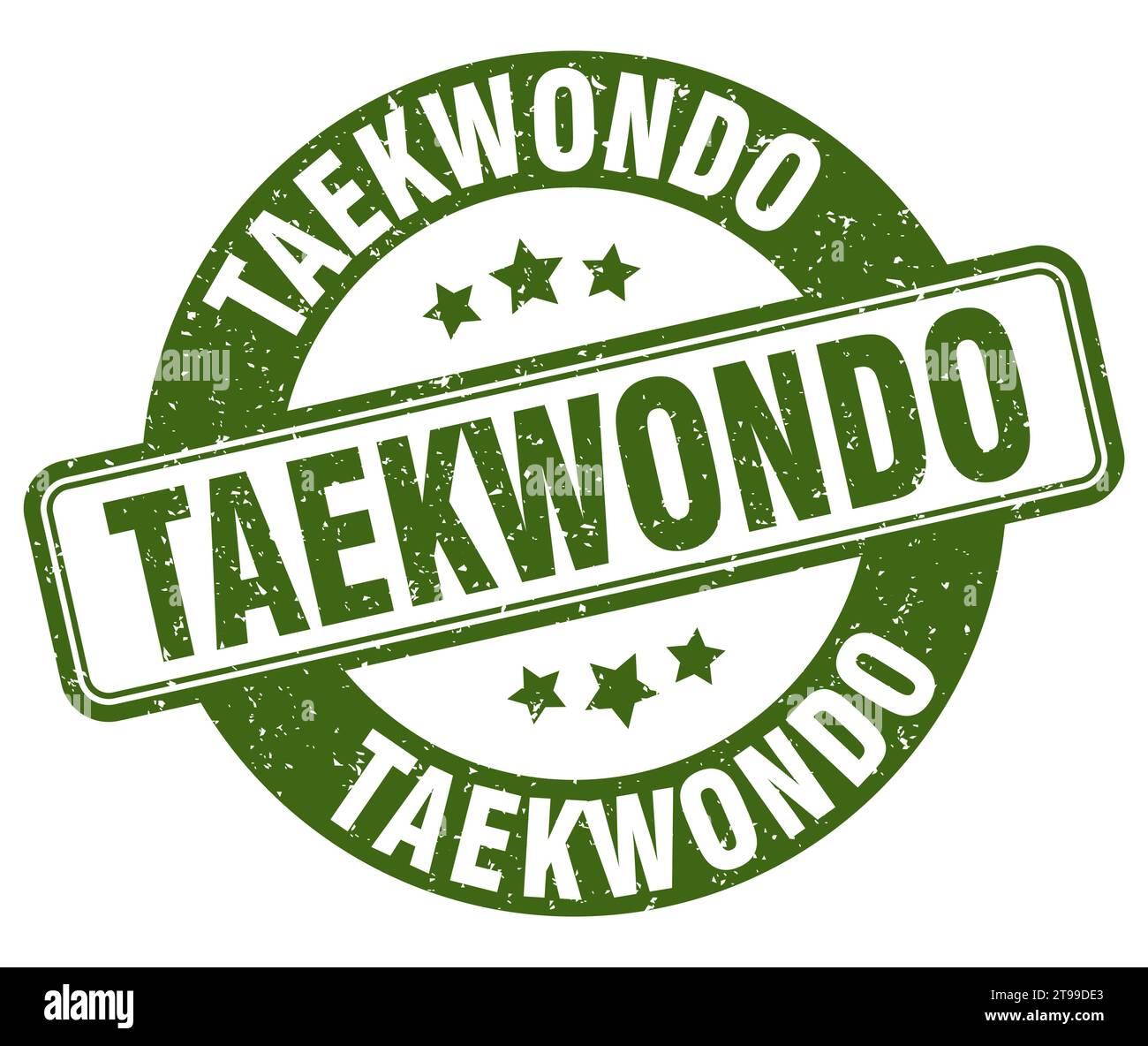 taekwondo stamp. taekwondo sign. round grunge label Stock Vector Image ...