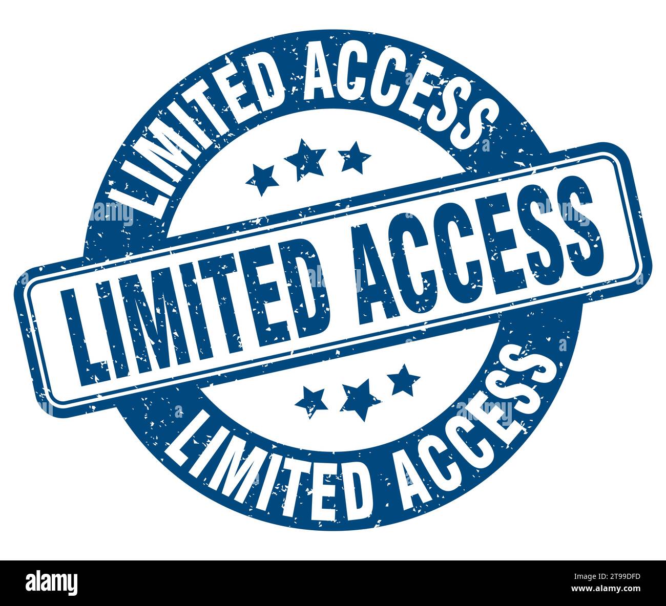 limited access stamp. limited access sign. round grunge label Stock ...