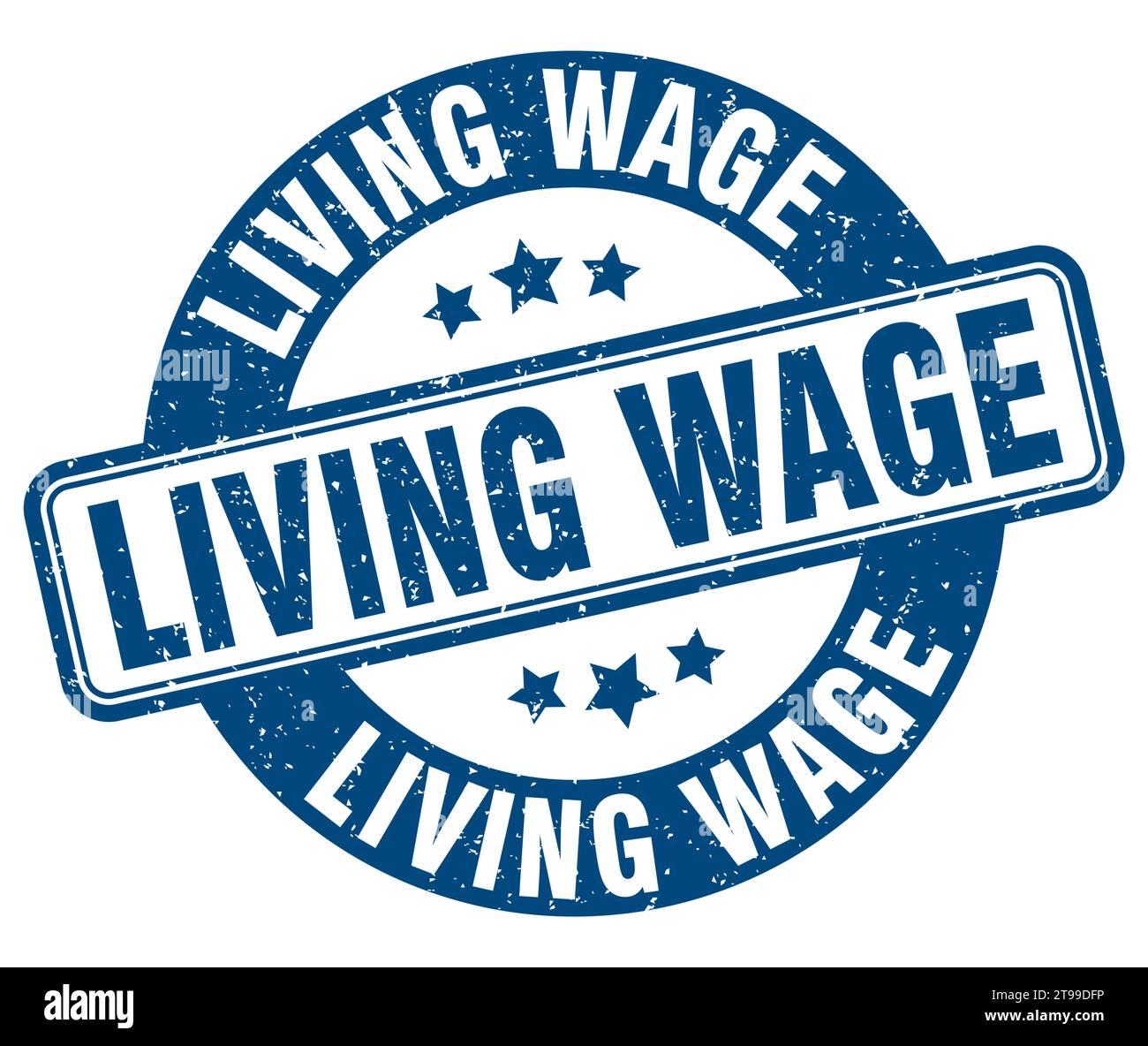 living wage stamp. living wage sign. round grunge label Stock Vector ...