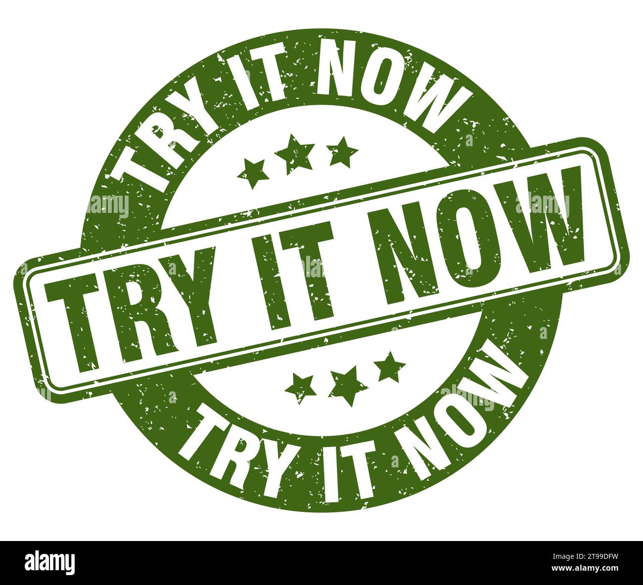 try it now stamp. try it now sign. round grunge label Stock Vector ...