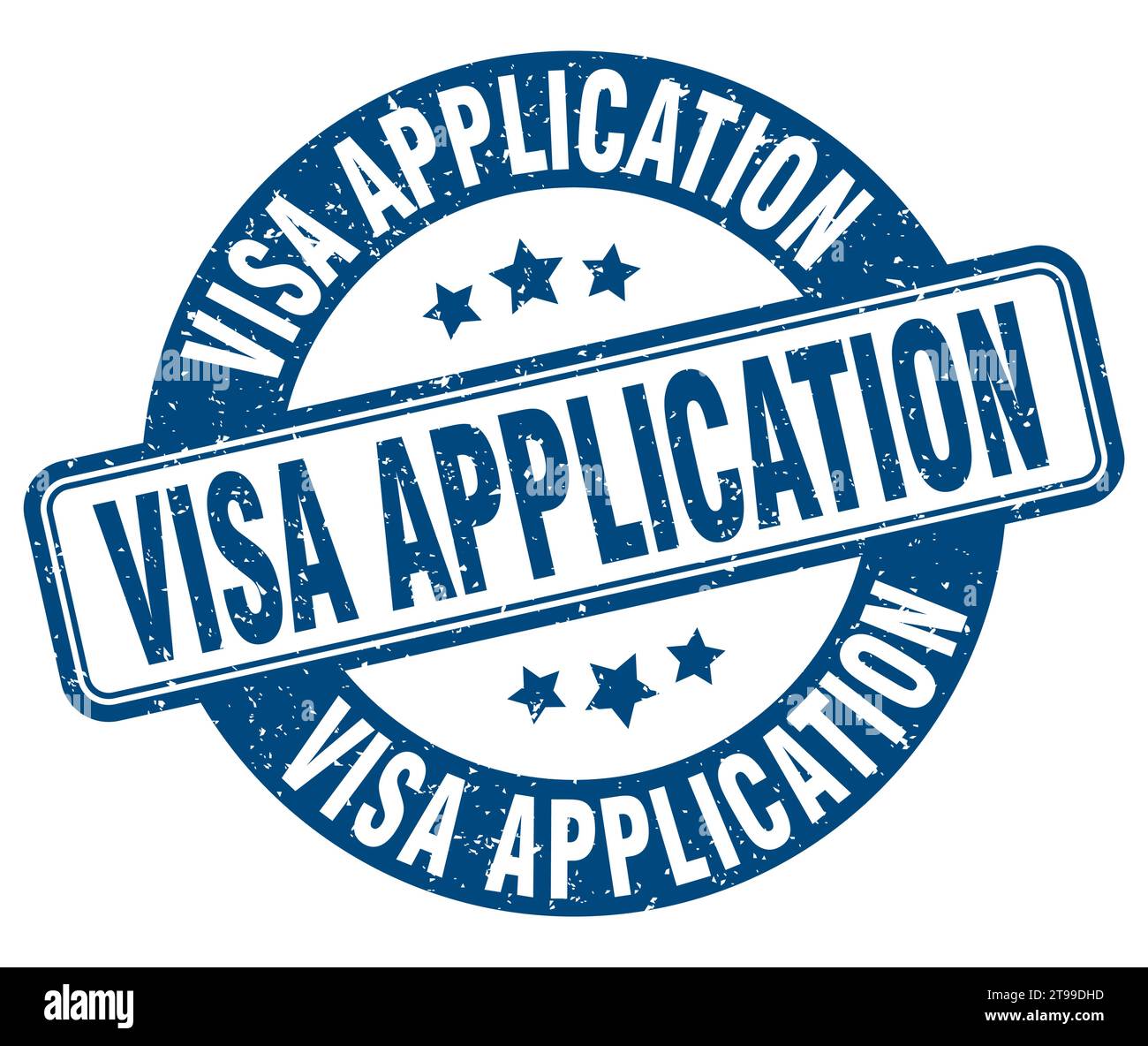 visa application stamp. visa application sign. round grunge label Stock ...