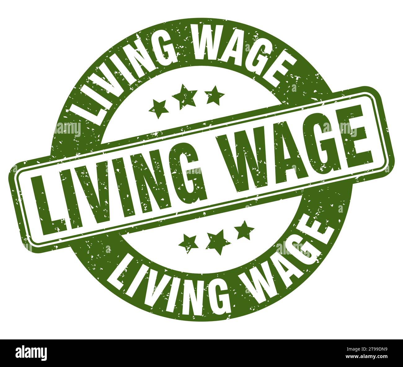 living wage stamp. living wage sign. round grunge label Stock Vector ...
