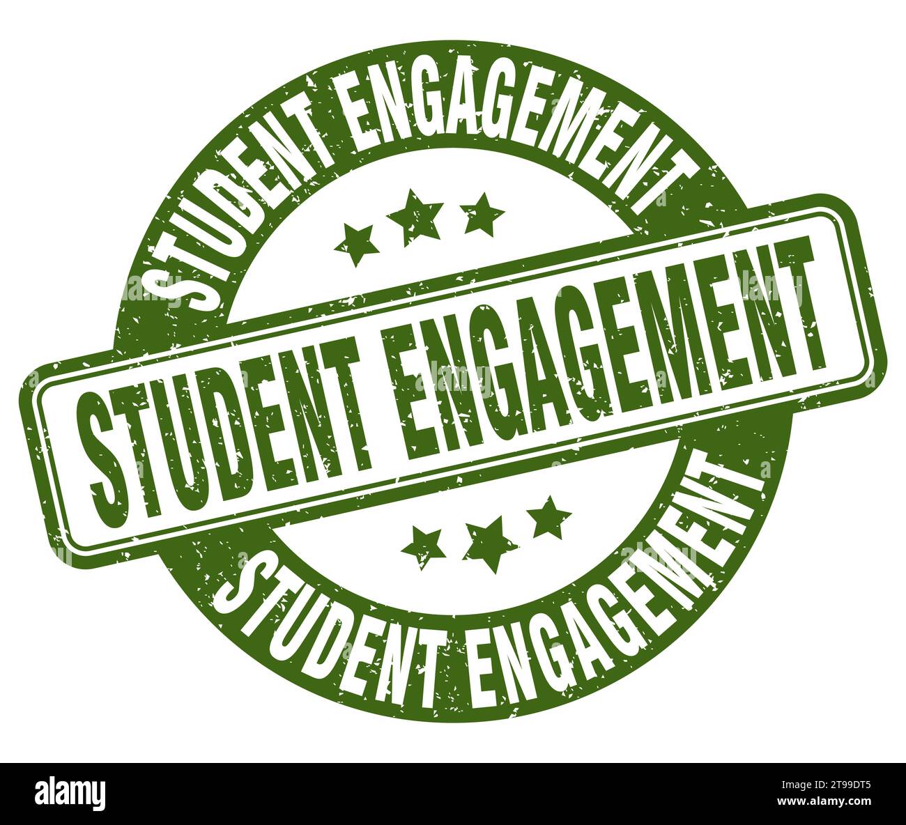 student engagement stamp. student engagement sign. round grunge label ...