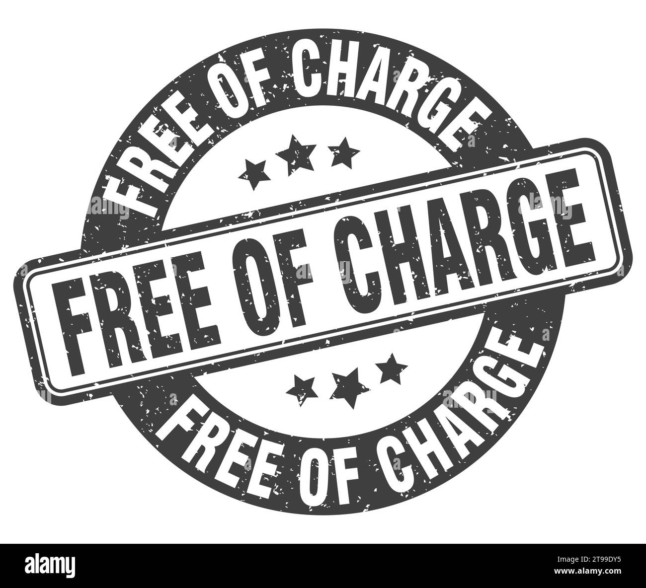 free of charge stamp. free of charge sign. round grunge label Stock ...
