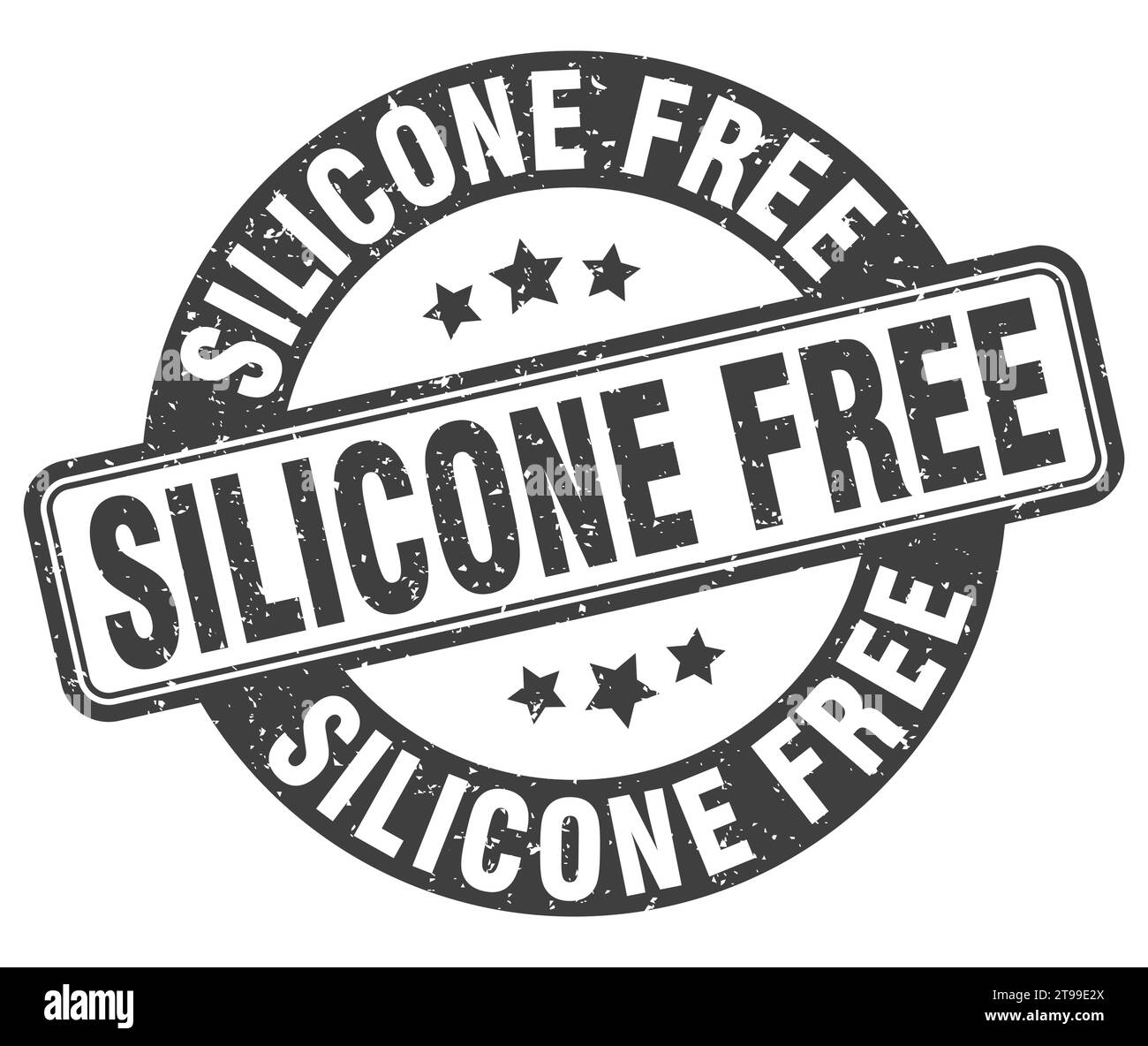 silicone free stamp. silicone free sign. round grunge label Stock ...